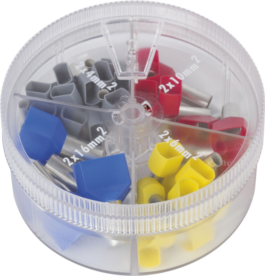 Ferrules in assortment boxes