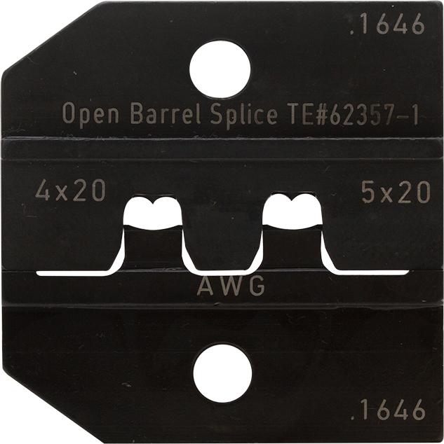 CRIMP DIE SET for Open Barrel Splice TE#62357-1, 4x20 AWG and 5x20 AWG